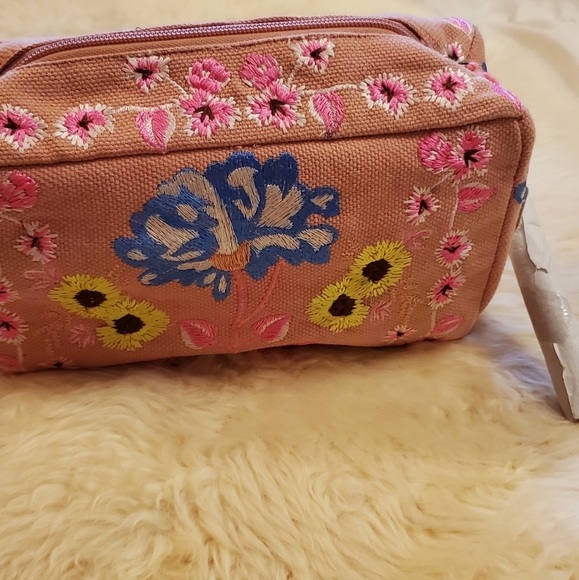 Anthropologie | Bags | Anthropologie Blossom Embroidered Pouch Pink ...